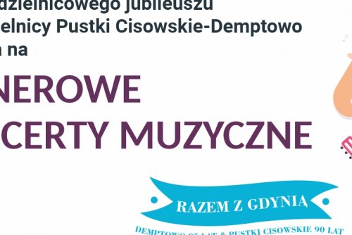 Plakat promujący koncerty na Pustkach Cisowskich-Demptowie.