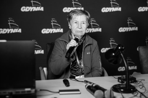Krystyna Palmowska na wielkim święcie podróżników w Gdyni (fot. Karol Stańczak)
